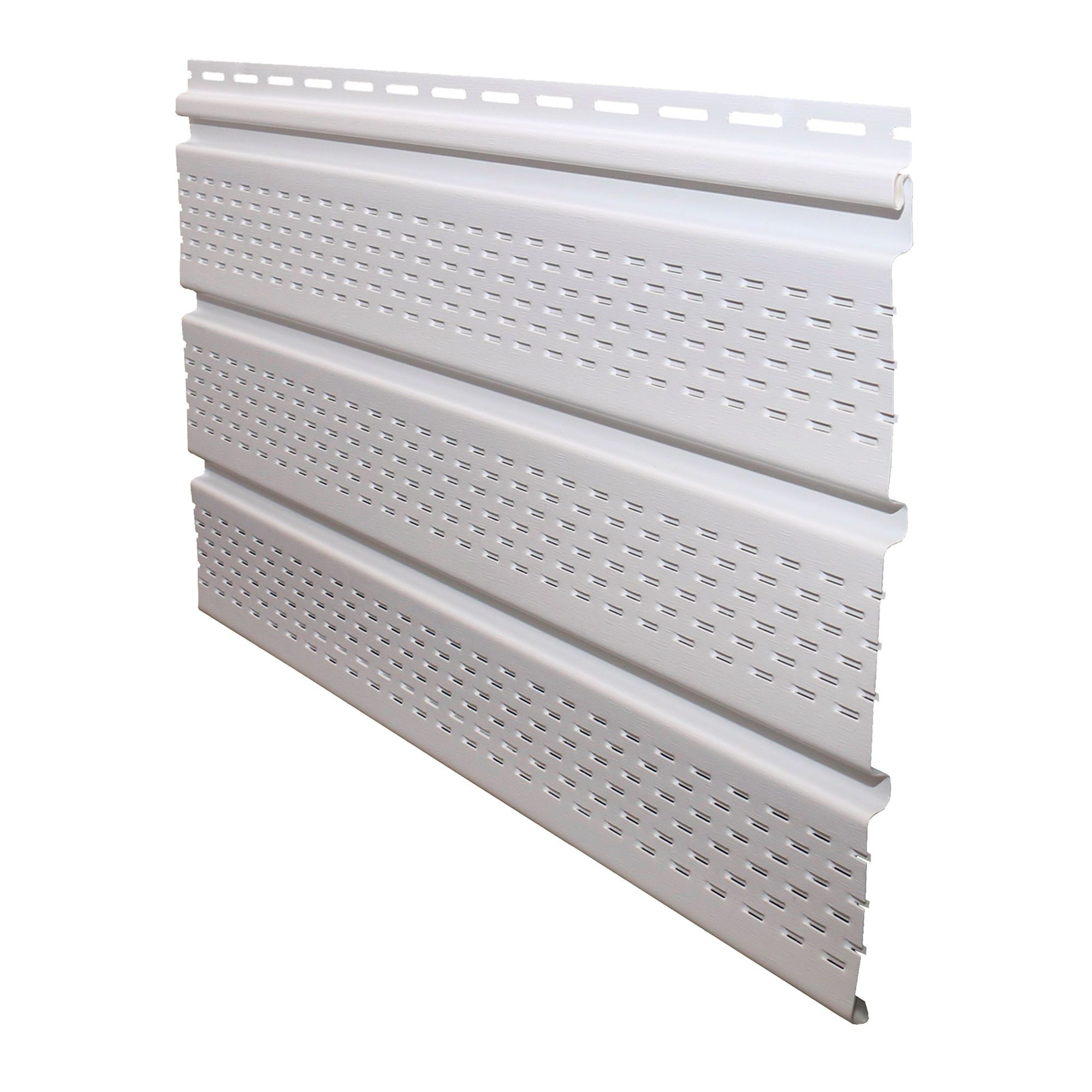 Soffite en vinyle T4 tissé ventilé, blanc, 12" x 144" de ATIKA | BMR