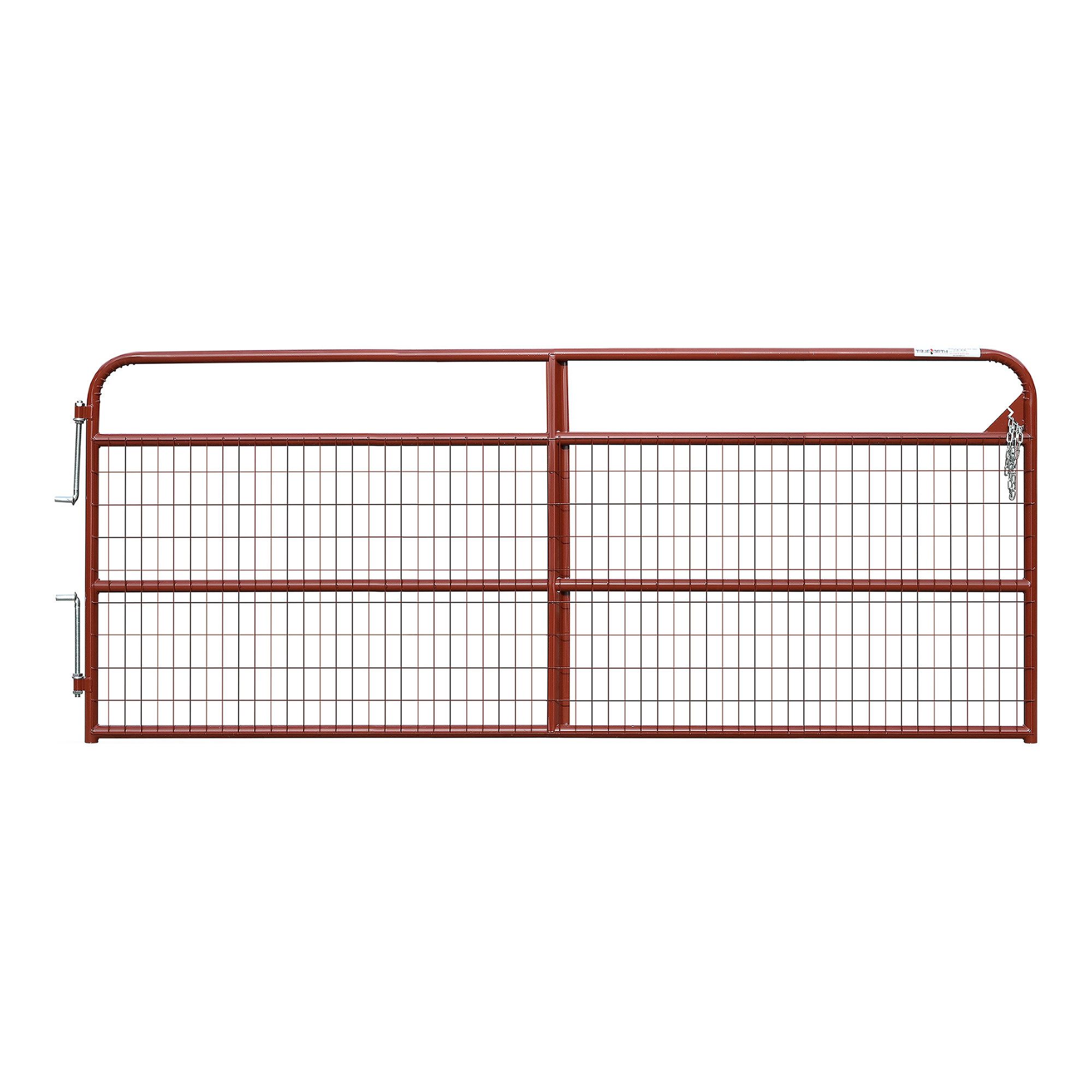 True North Light Farm Gate with Mesh - 20-Gauge - Red - 10' from TRUE ...