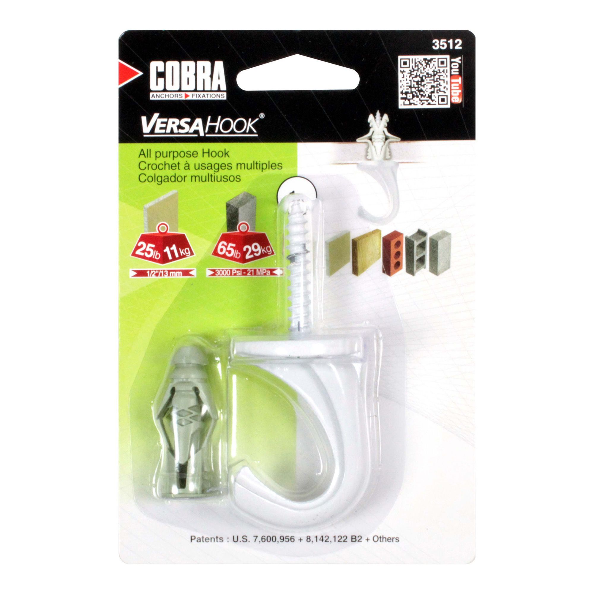 VersaHook with TripleGrip #12 Anchor Large White (1) from COBRA ANCHORS ...