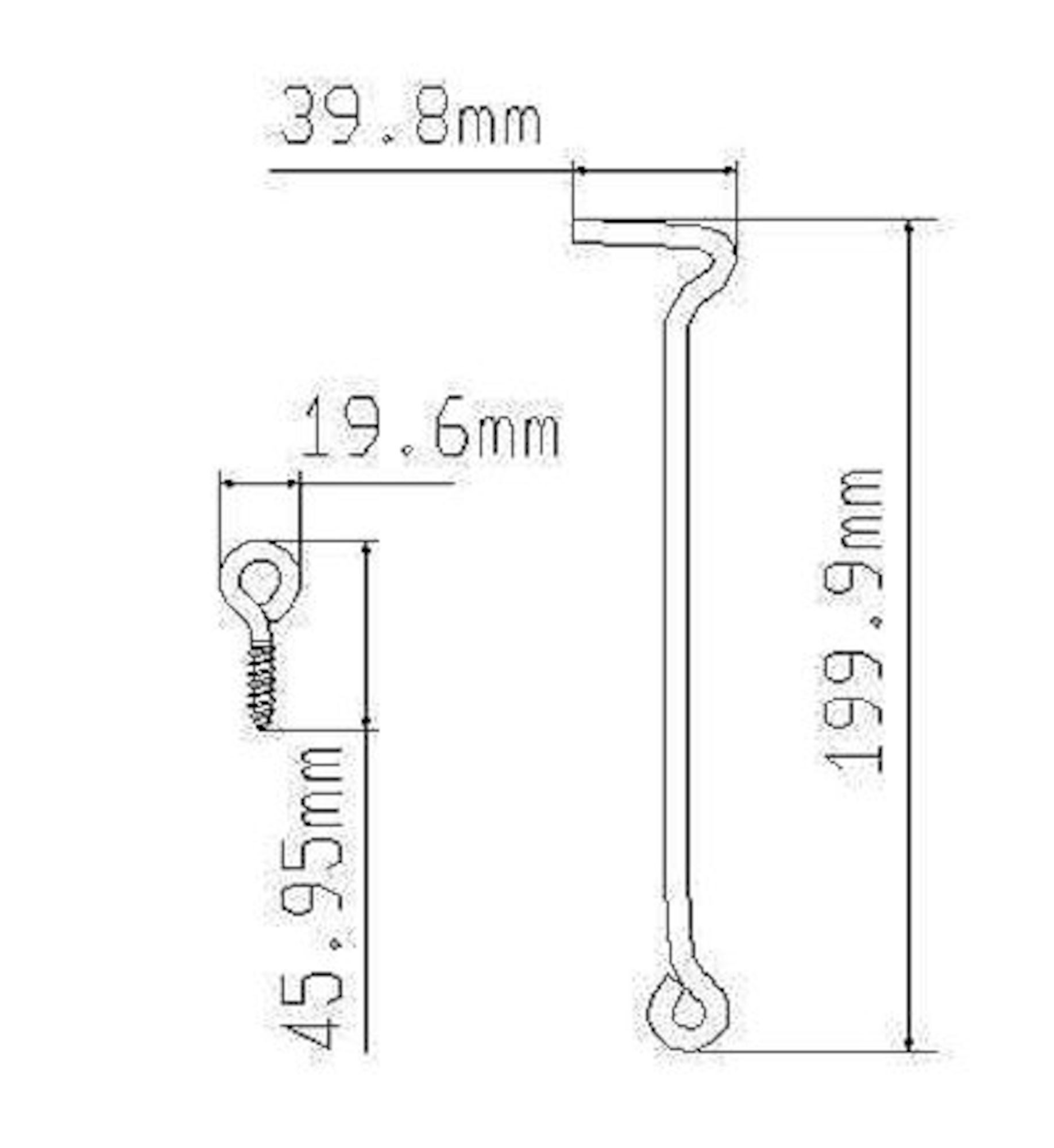 Gate Hook and Eye - 8" from ONWARD HARDWARE | BMR