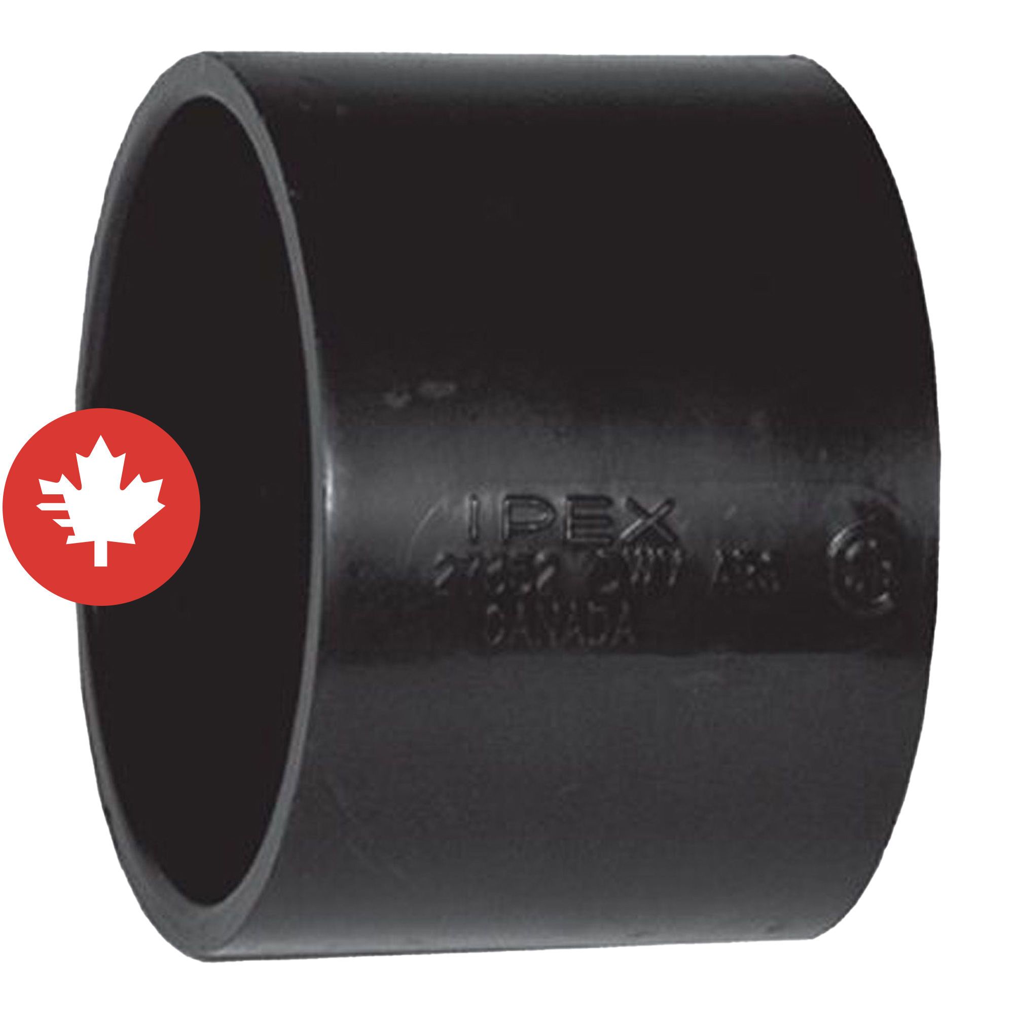ABS DWV Coupling - 2" - Hub - Black from IPEX | BMR