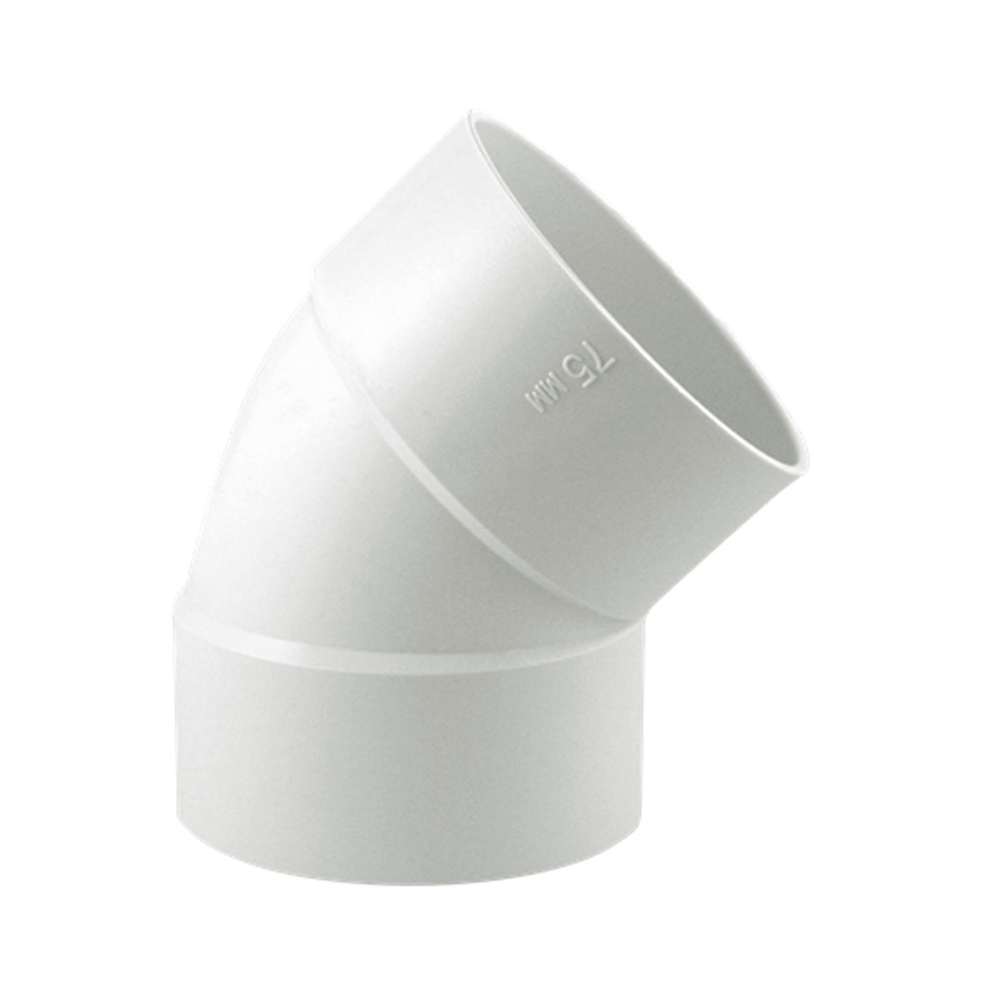 PVC/BNQ 45° Elbow - 3" - Hub - White from IPEX | BMR
