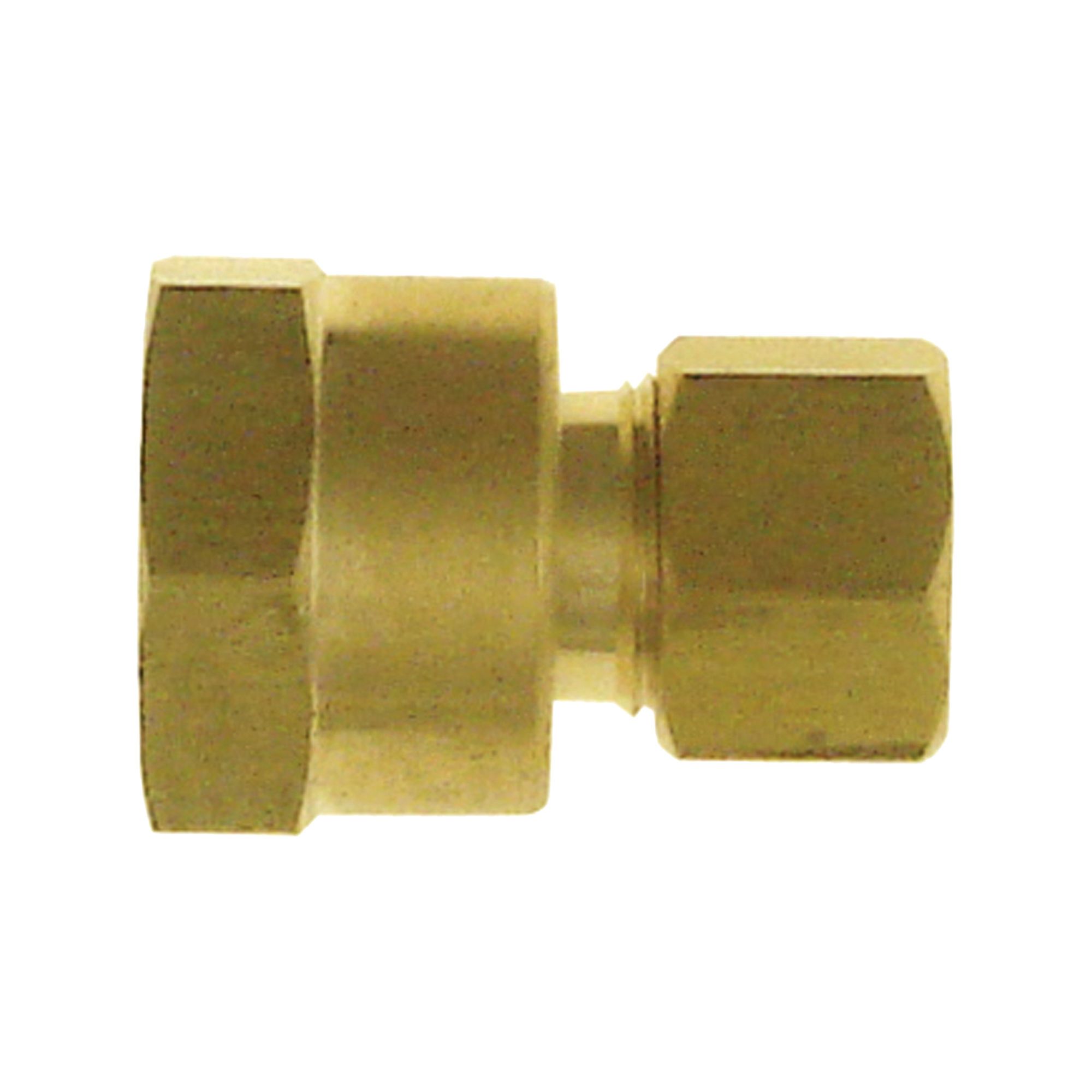 Union reduction brass 3/8" tube x 3/8" fpt compression adapter from PLUMSOURCE | BMR