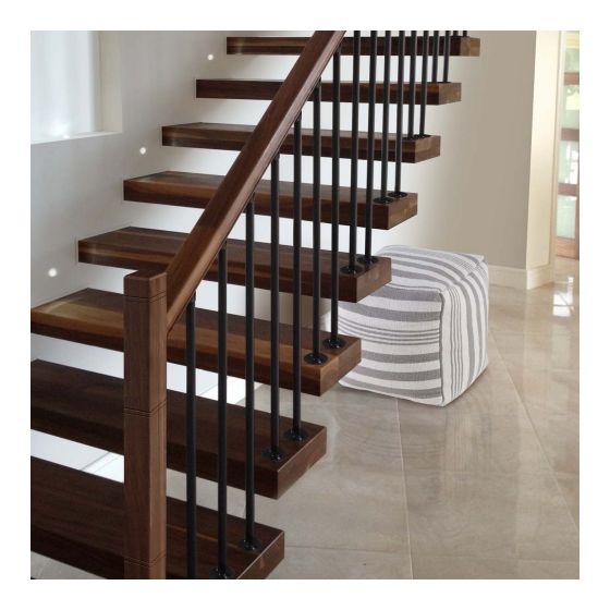 Stair Baluster - Wrought Iron - Square - 3/8" x 41" - Matte Black from ...