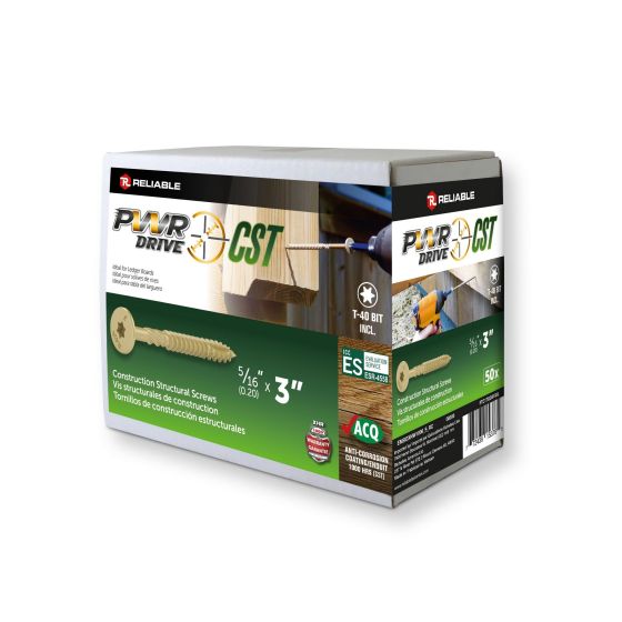 PWR DRIVE CST Structural screw - Oversized Flat Head - 5/16 in x 3 in ...