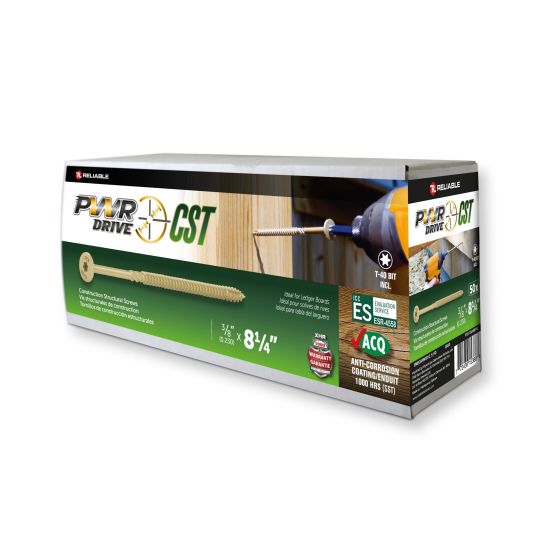 PWR DRIVE CST Structural screw - Oversized Flat Head - 3/8 in x 8 1/4 ...