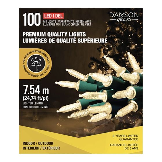 100 M5 LED Lights, Warm White from DANSON | BMR