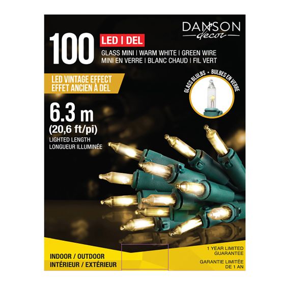 100 LED Lights - Vintage Effect - Warm White from DANSON | BMR