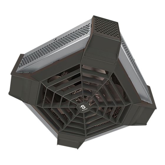 Spider Ceiling Fan Heater - 400 W - 240 V - Satinless Steel from ...