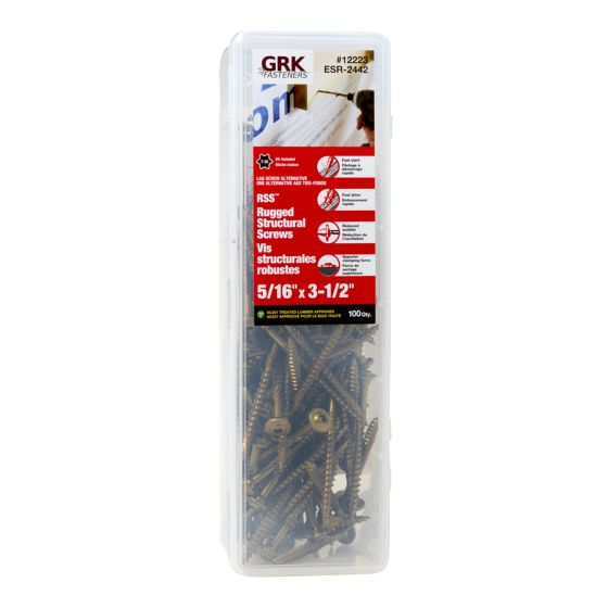 Rugged Structural Screws RSS - 5/16" x 3 1/2" - 100/Pkg from GRK | BMR
