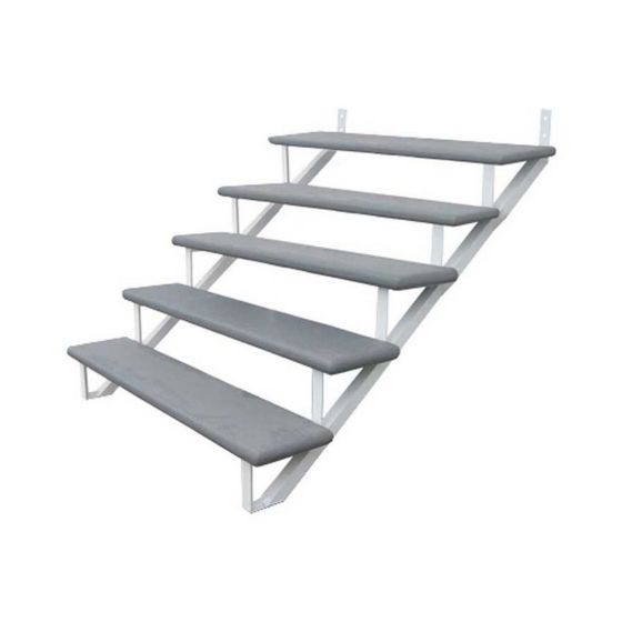 Limon de marche, 5 marches, 45", blanc de PYLEX | BMR