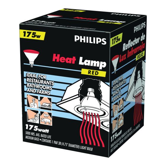 Heating Reflector - Infrared - PAR38 - Red - 175 W from PHILIPS | BMR
