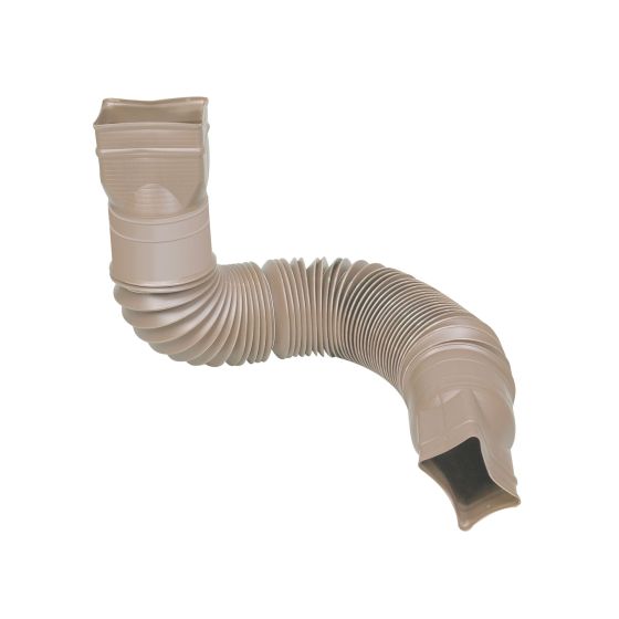Flex-A-Gutter Spout Downspout Extension - Vinyl - Beige - 25-55 ...