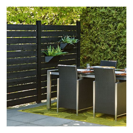 Line Post Kit - Privacy Screen - Aluminum - 72" x 3" - Black - C6 - 31 ...