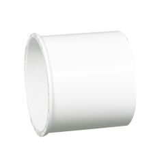 PVC/BNQ Coupling With Pipe Stop - 4" - Hub - White from IPEX | BMR
