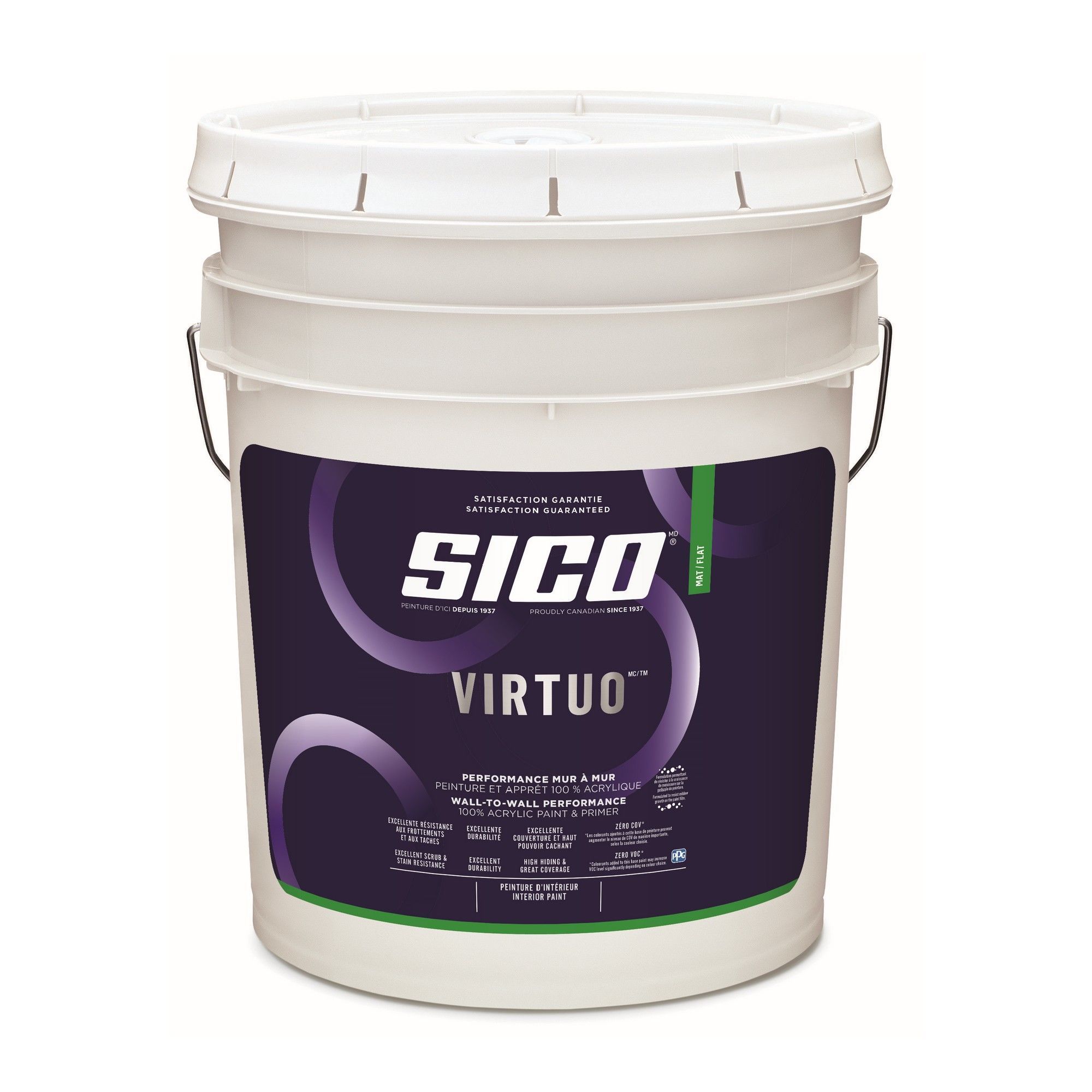 Paint SICO Virtuo - Flat - Base 1 - 18.9 L from SICO | BMR