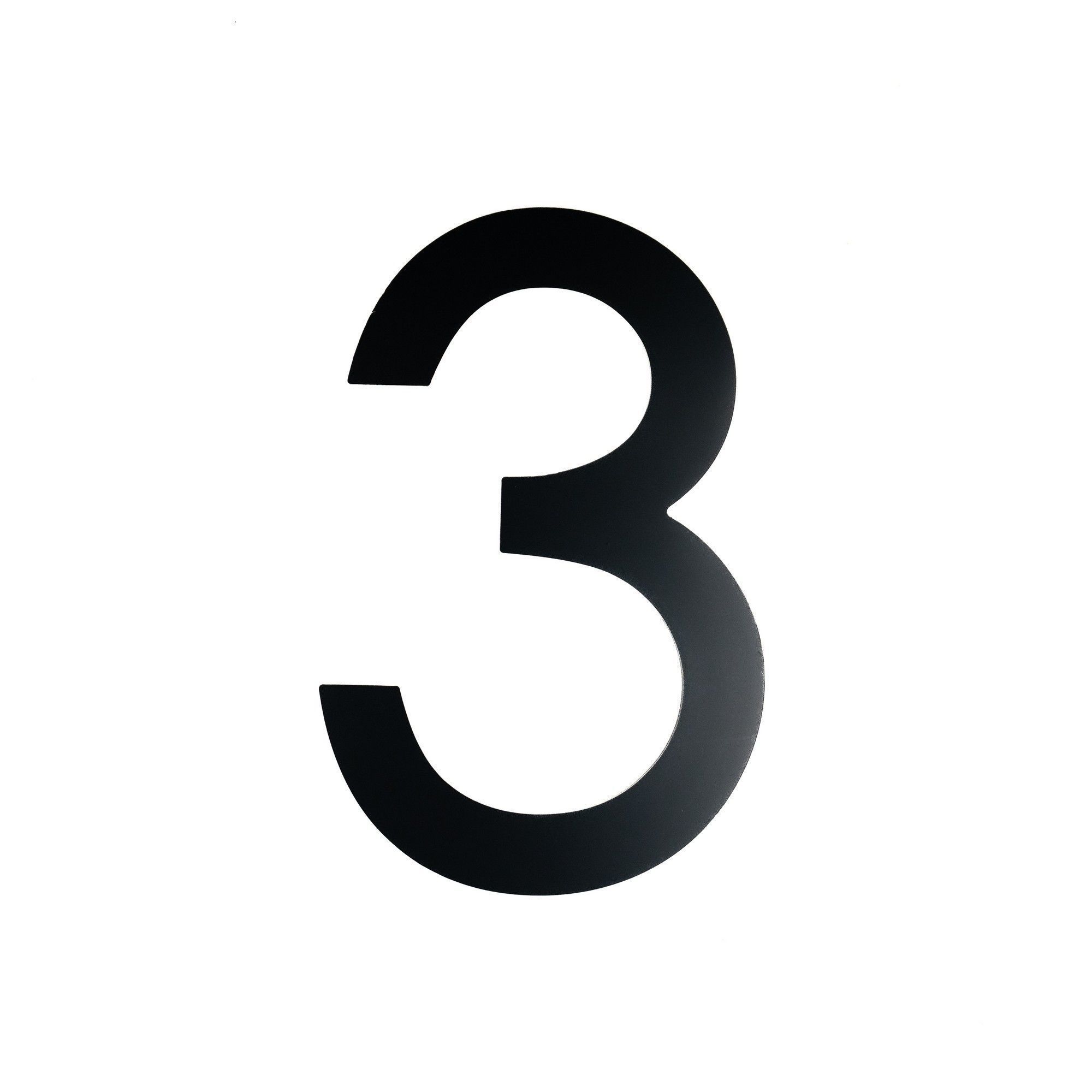 Black Contemporary 9" House Number - 3 from MY ADDRESS NUMBER | BMR