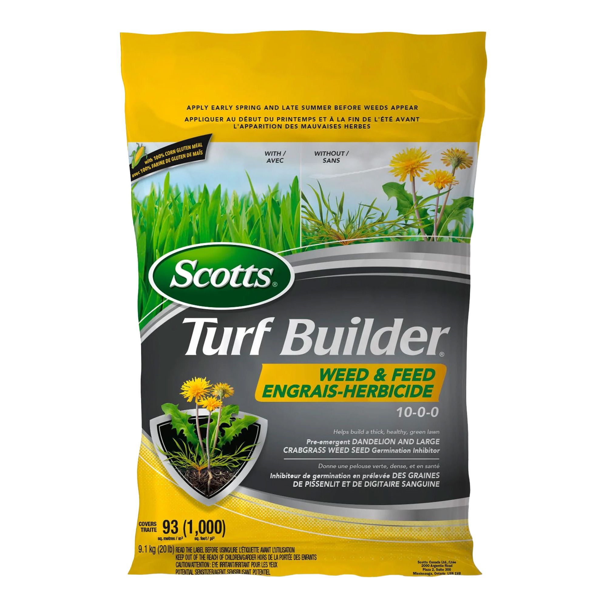 Weed & Feed – Corn-Gluten - 10-0-0 - 9,1 kg from SCOTTS | BMR