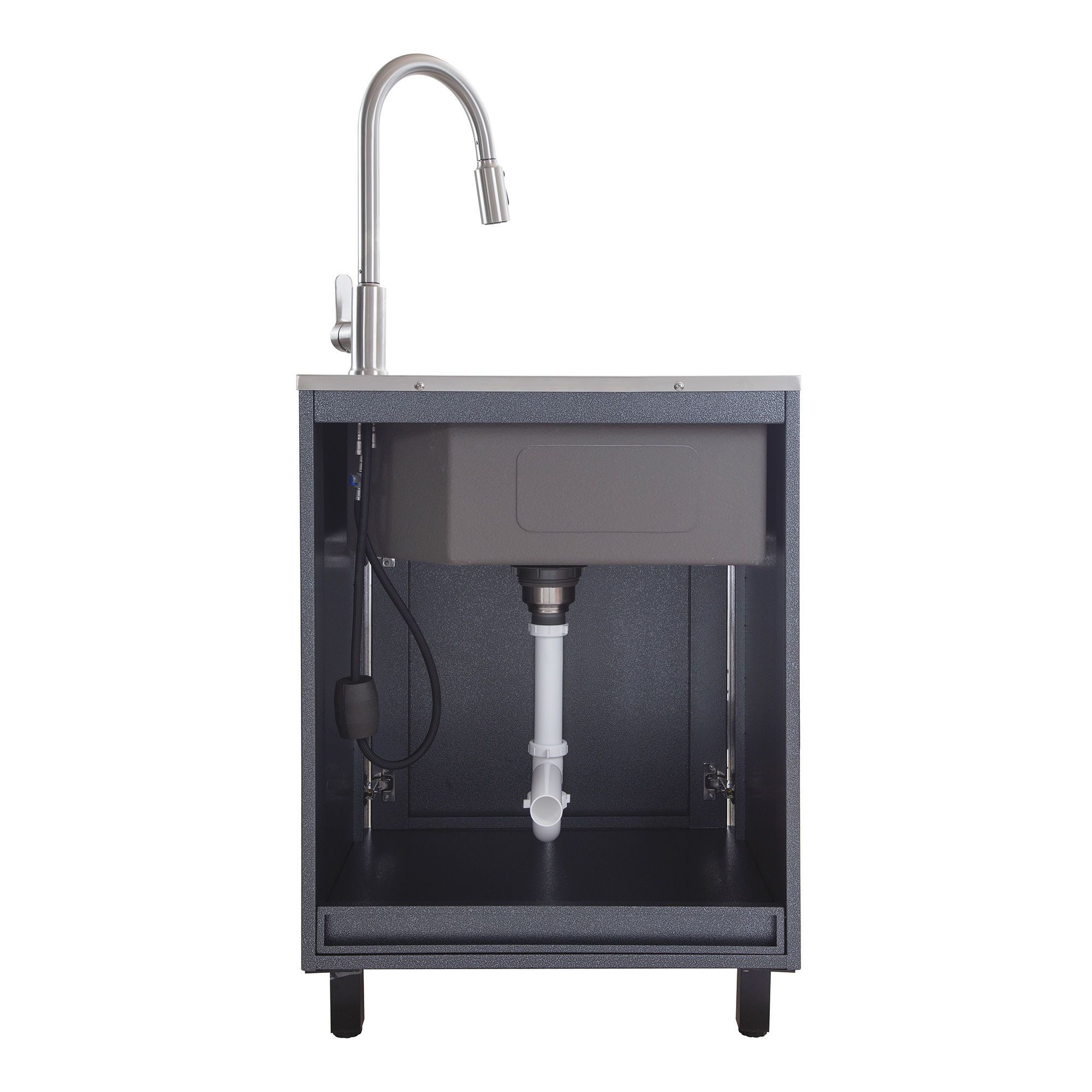 Ensemble cabinet de lavage, noir, 24" de OPAZ | BMR
