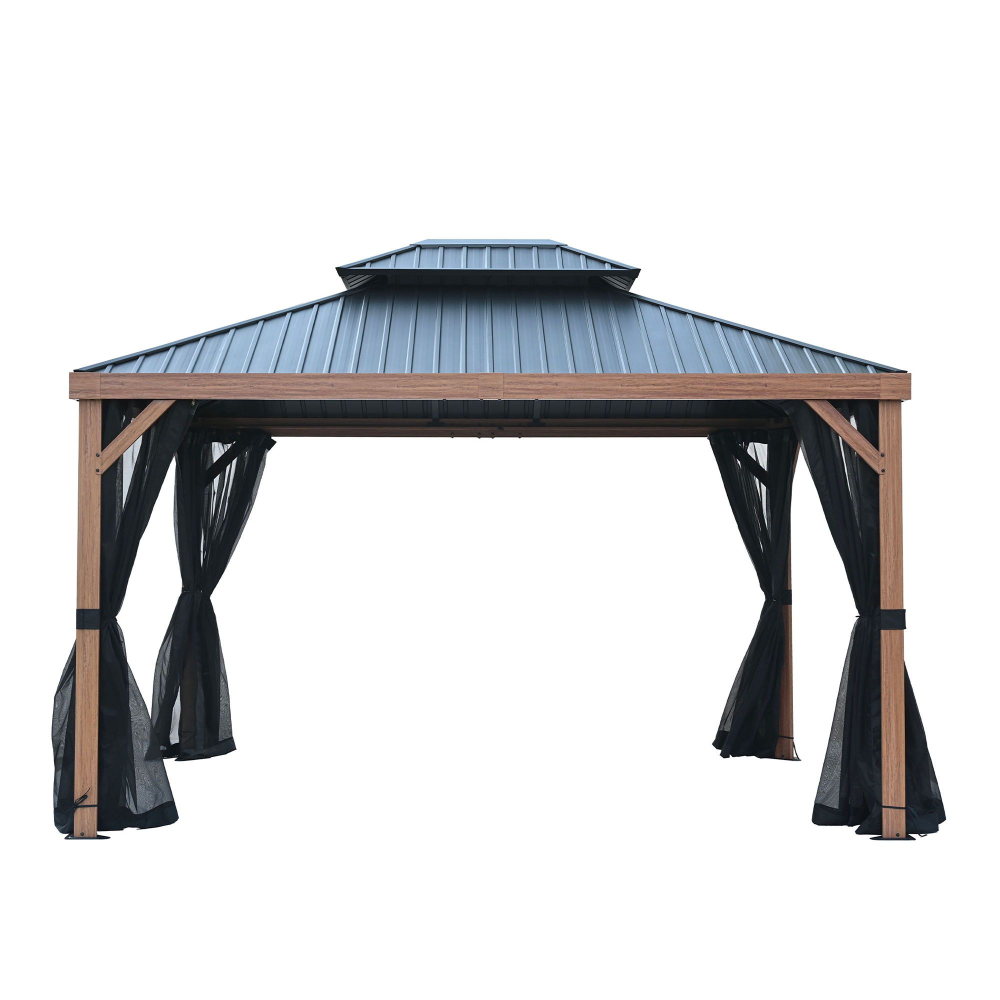 Gazebo Banff, 10' x 12', structure en aluminium, toit double | BMR