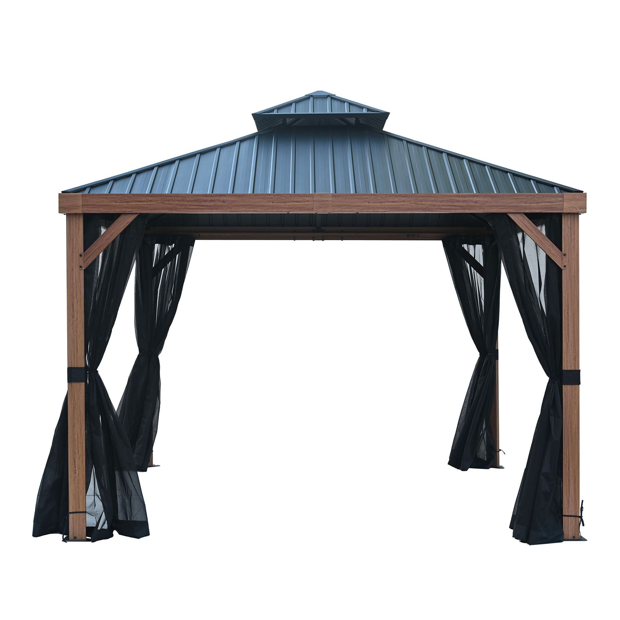 Gazebo Banff, 10' x 12', structure en aluminium, toit double | BMR